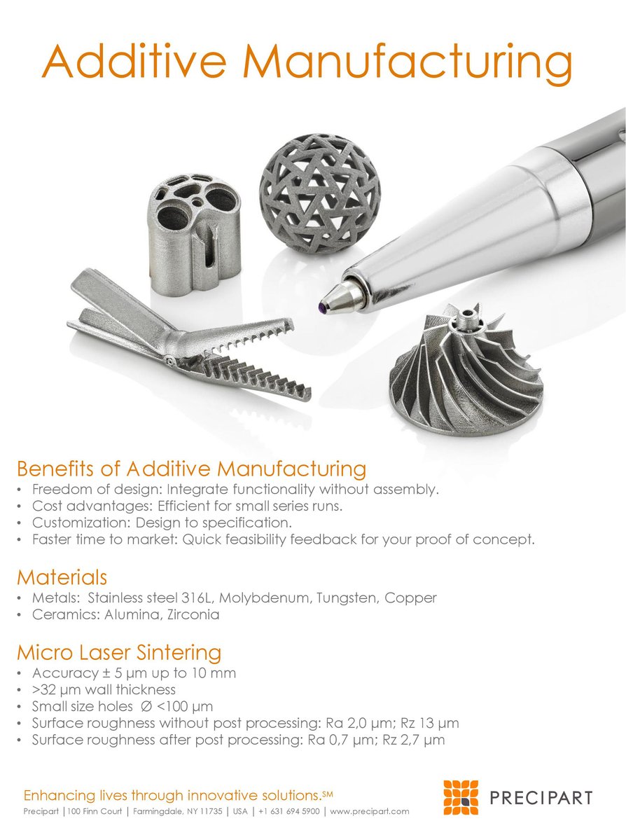 Additive Manufacturing Spec Sheet Download